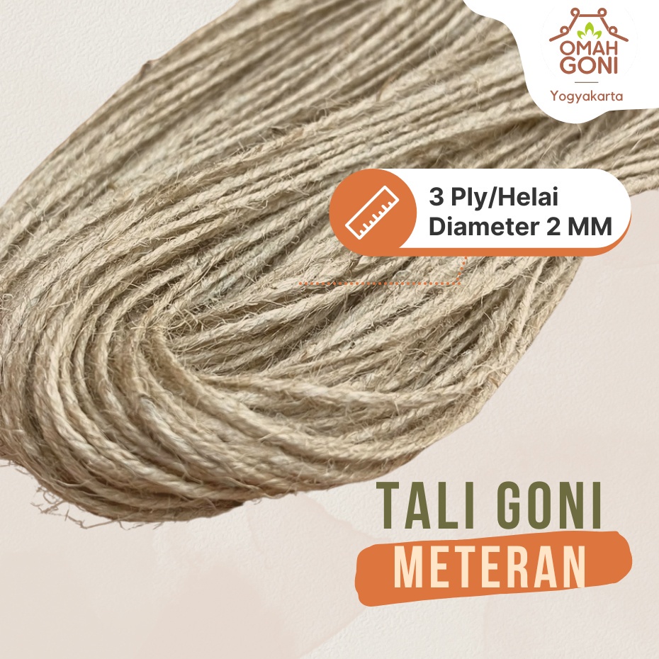 Jual Tali Goni Rami 3 Ply Meteran - Tali Kerajinan Tangan - Tali ...