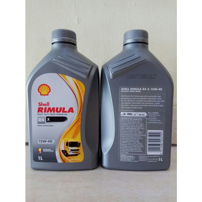 Jual Oli Diesel / Oli Mobil / Oli Mesin SHELL RIMULA R4X 15W-40 @1 ...