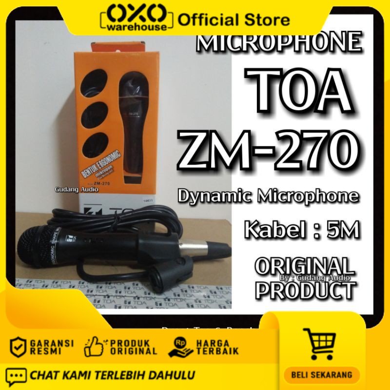 Jual Microphone kabel Toa Mic ZM-270 | Shopee Indonesia