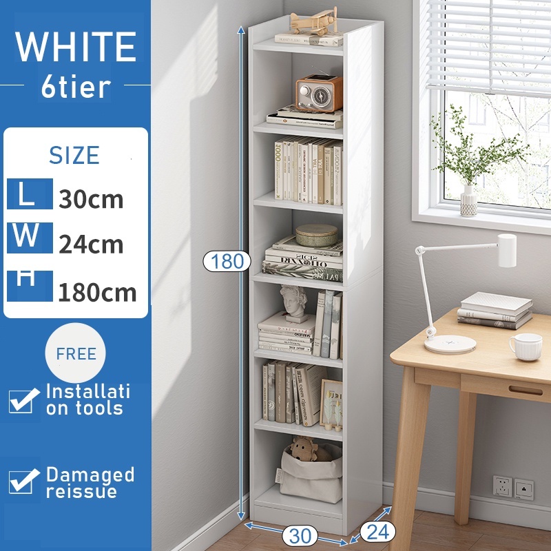 Jual Rak Buku Kayu 6 Susun Rak Buku Susun Minimalis Lemari Display ...