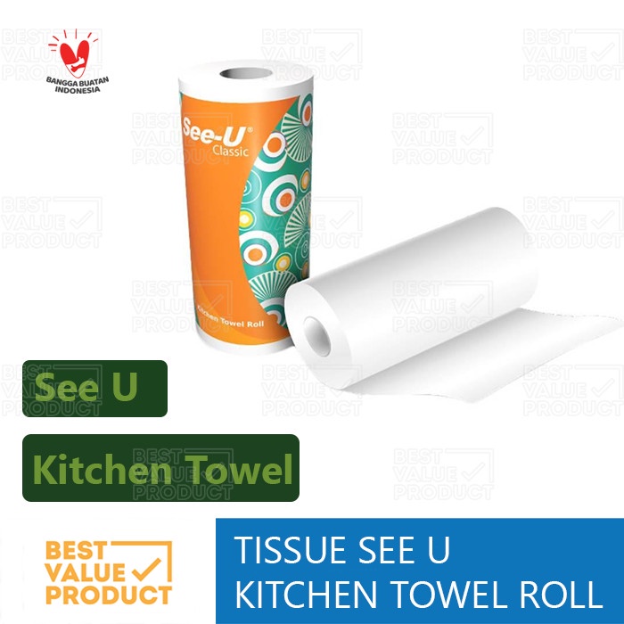 Jual Tissue SeeU Kitchen Towel Roll Classic Tisu Dapur SeeU Serap ...