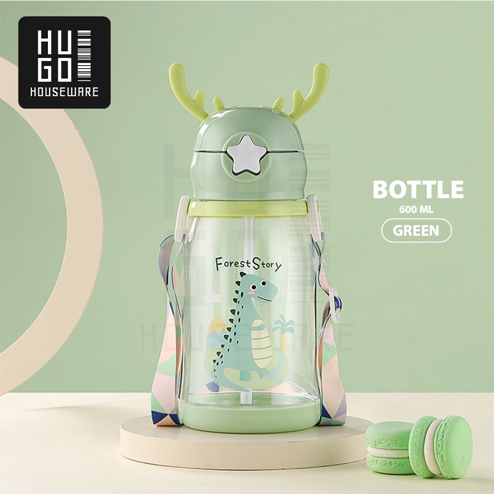 Jual HUGO Botol Minum Anak Tanduk Rusa dengan Tali Sedotan Botol Anak ...