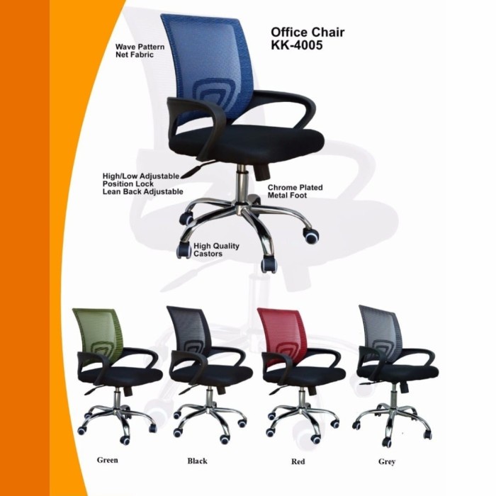 Jual 4005 - KURSI KANTOR JARING | office chair | office chair mesh back ...