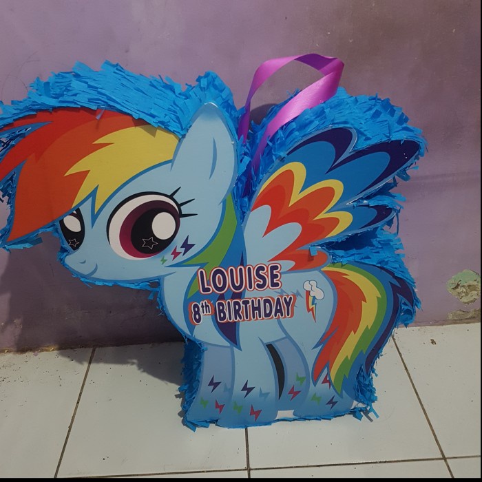 Jual Pinata ulang tahun / pinata Little pony custom bisa tulis nama ...