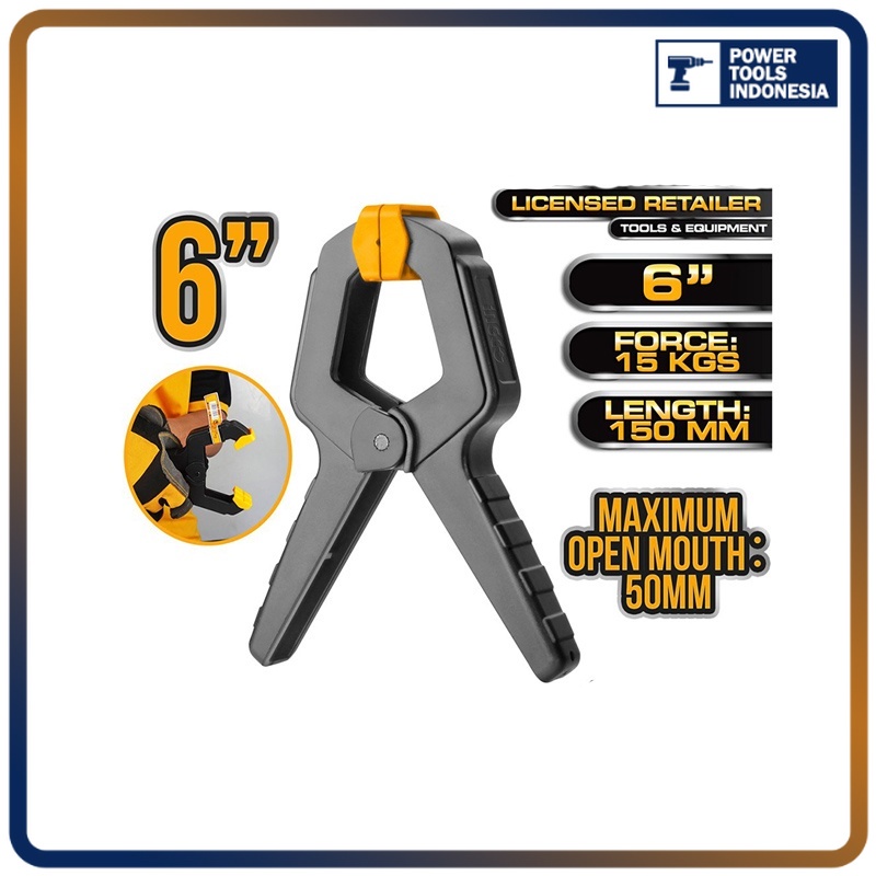 Jual Spring Clamp (6") INGCO HQSC0206 Catok Klem Quick Clip Klip Jepit ...