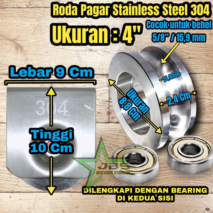 Jual Roda Stainless 304 4" inchi | Shopee Indonesia