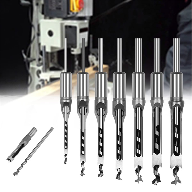 Jual 2PCS HSS Square Hole Drill Bit Mata Bor Perkayuan Lubang Persegi ...