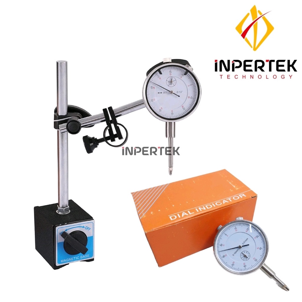 Jual Paket Dial Indicator + Magnetic Base Test Stand Gauge Pick Dudukan ...