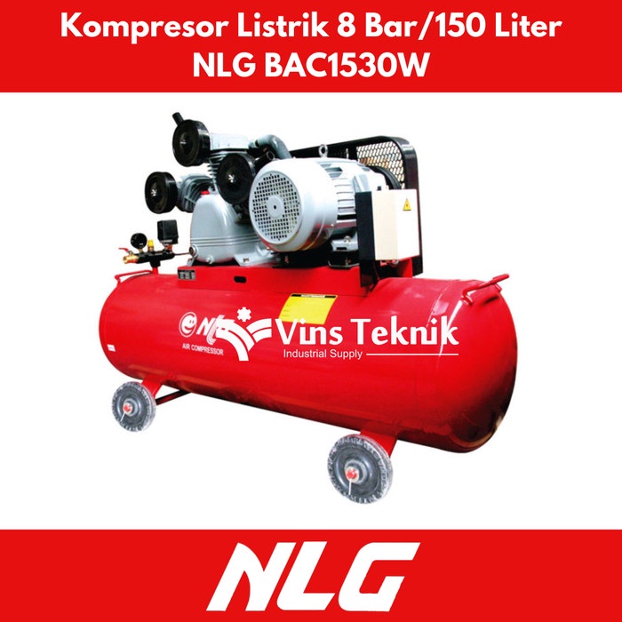 Jual Kompressor Angin NLG BAC1530 150L 3HP 8Bar Air Compressor BAC 1530 ...
