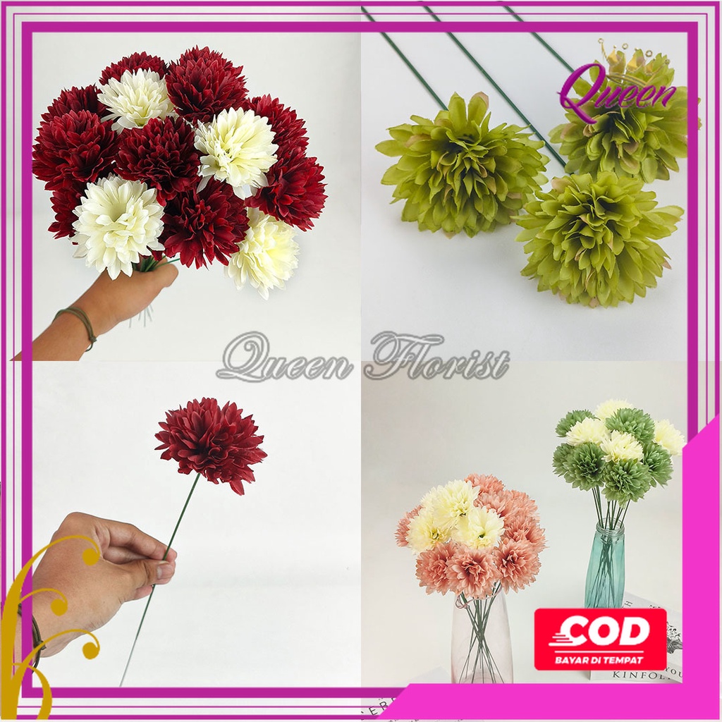 Jual 1 PCS Tangkai Rose Dandelion Single - Panjang 39CM Tangkai Kelopak ...