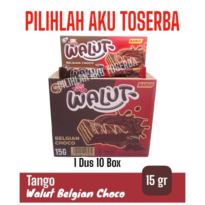 Jual Wafer Tango WALUT BELGIAN CHOCO isi 12 sachet - ( HARGA 1 DUS ...