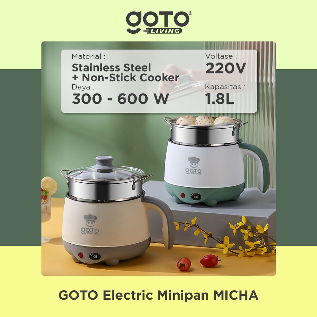 Jual Goto Micha Panci Listrik Elektrik Mini Fry Pan Hotpot Serbaguna 1. ...