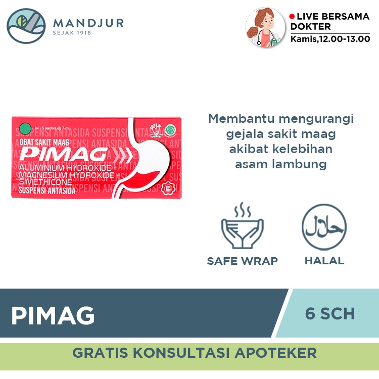 Jual Pimag Obat Maag Isi 6 Sachet | Shopee Indonesia