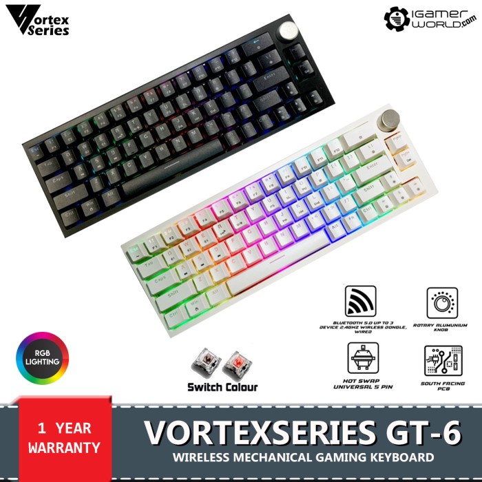 Jual VortexSeries GT-6 / GT6 Wireless Hotswap Mechanical Keyboard ...