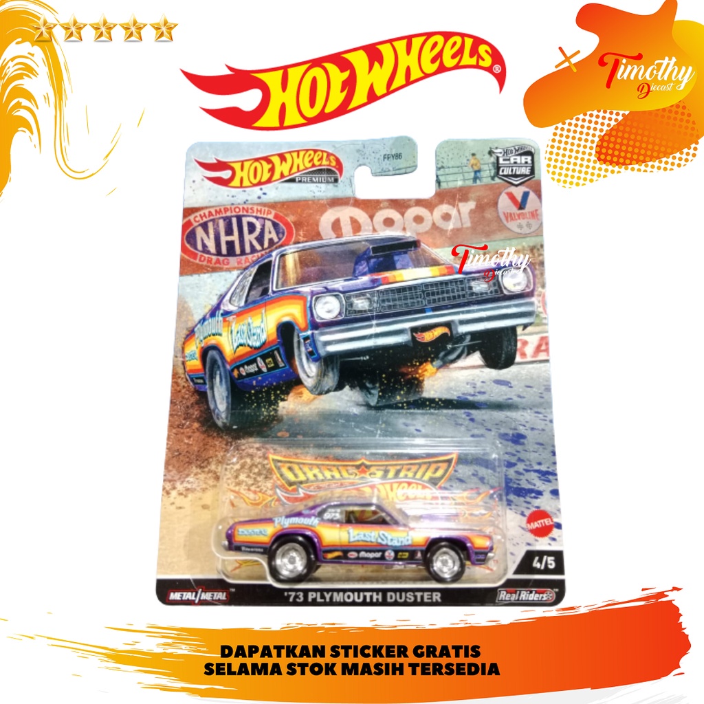 Jual Hot Wheels Premium Drag Strip 73 Plymouth Duster Ungu | Shopee ...