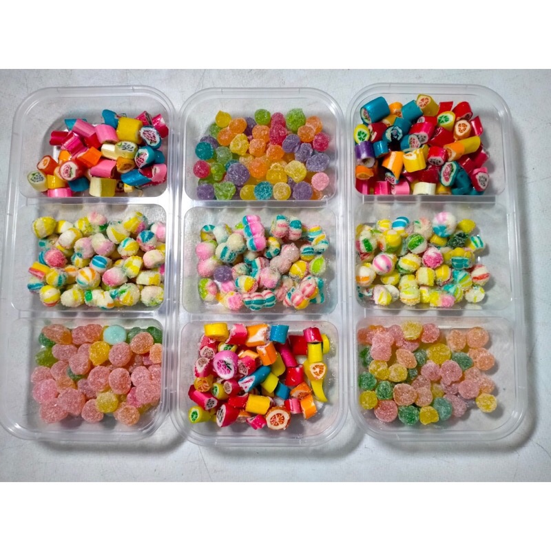 Jual Permen Viral 3 Sekat / Candy Tray / Permen viral permen buah ...