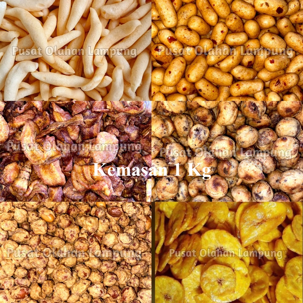 Jual SNACK KILOAN TERLENGKAP | KEMASAN 1 KILO GRAM MAKANAN RINGAN PEDAS ...