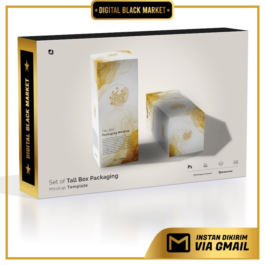 Jual Set Of Tall Box Packaging Mockup | Shopee Indonesia