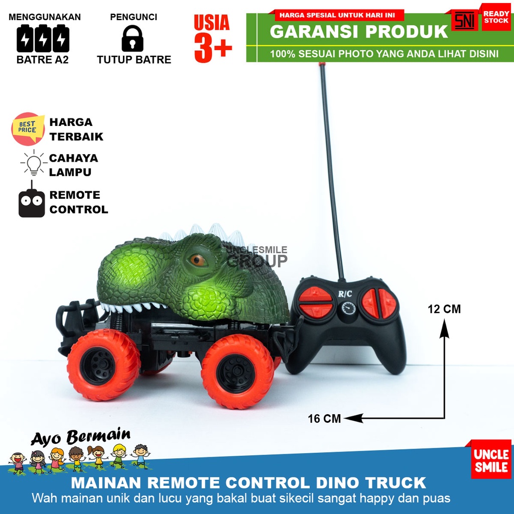 Jual Mainan Remote Control Dino truck Dinosaurus Truk | Shopee Indonesia
