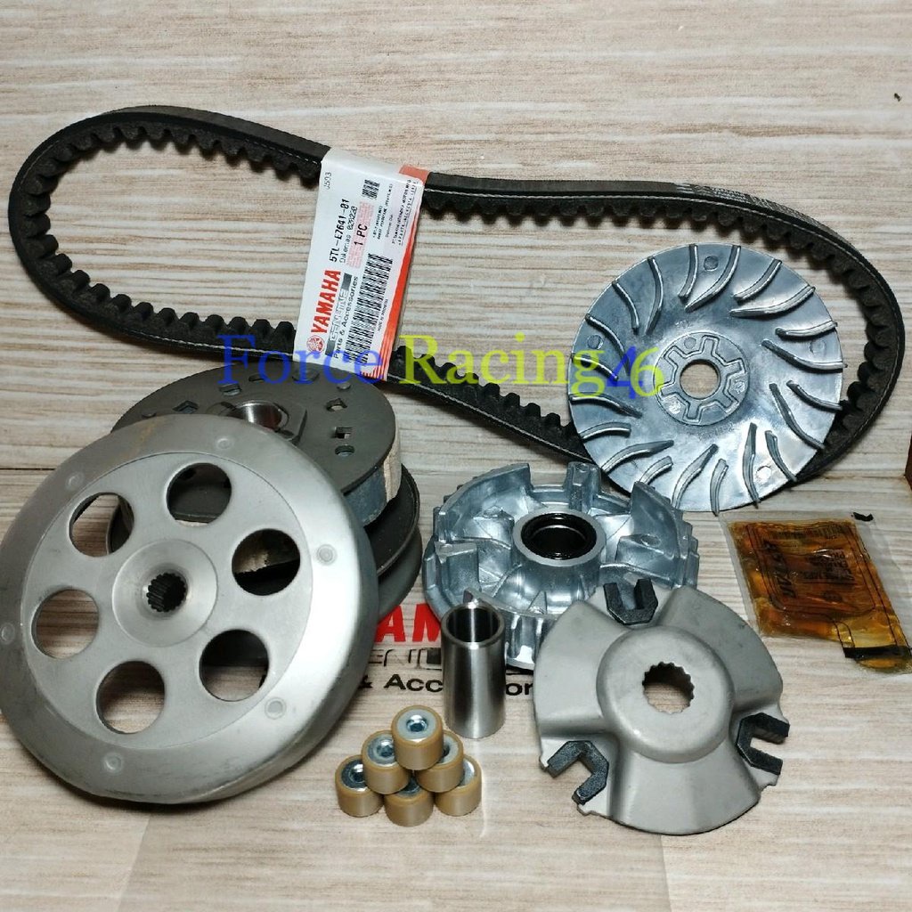 Jual Paketan CVT Puly plus mangkok dan kampas ganda otomatis + Rumah Roller plus roller + Kipas ...