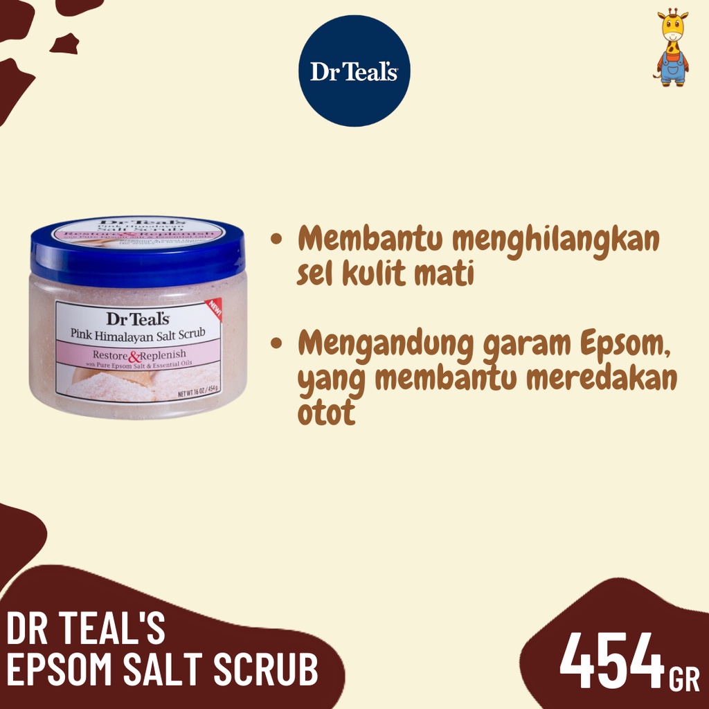 Jual Dr Teals Pink Himalayan Salt Scrub Refresh And Replenish With Pure Epsom Salt And Essential