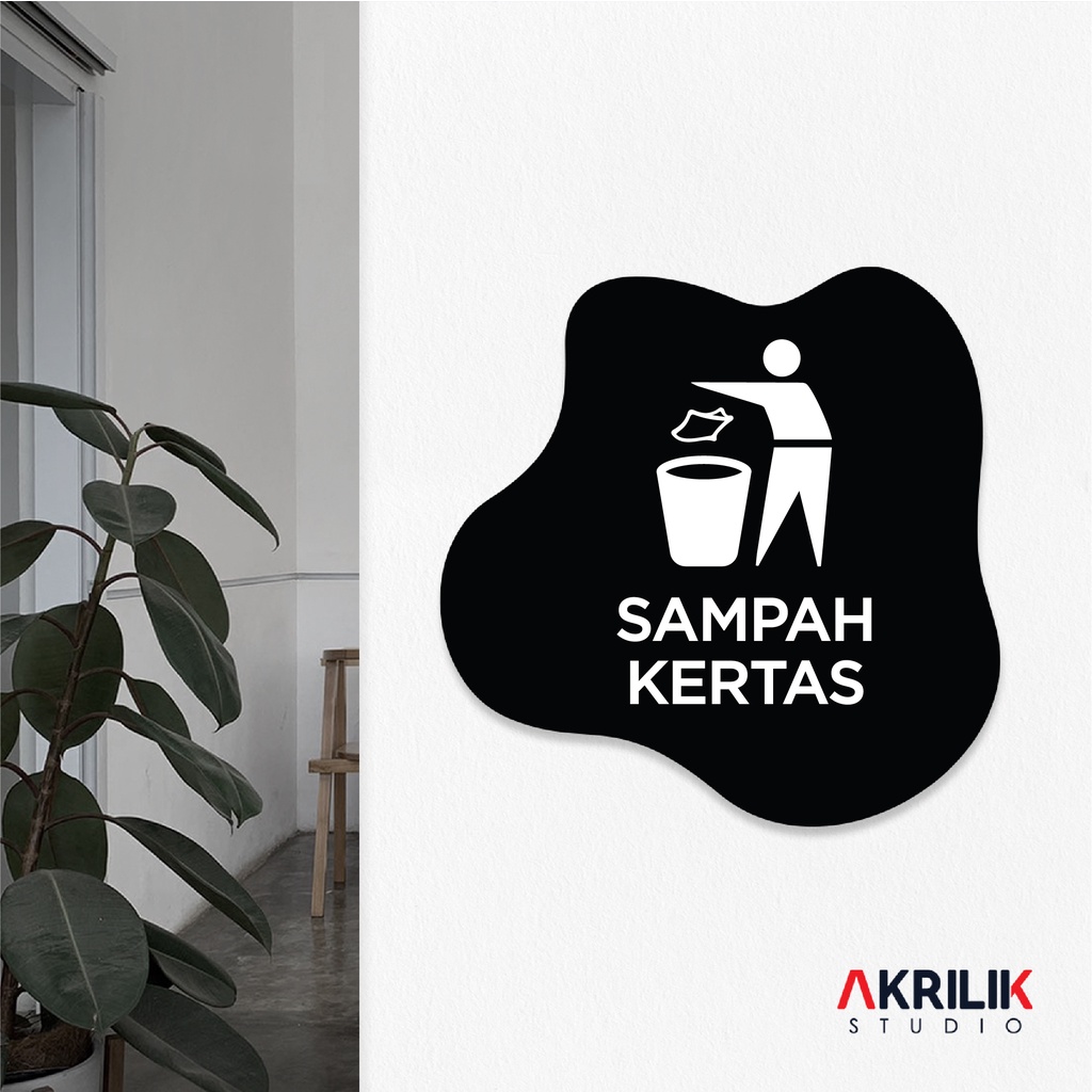 Jual Sign Board Akrilik Tempat Sampah Kertas Organik Papan Acrylic ...