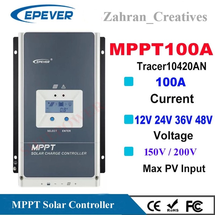 Jual Epever MPPT 100A 10420AN & 60A 6415AN solar charge controller 100% ...