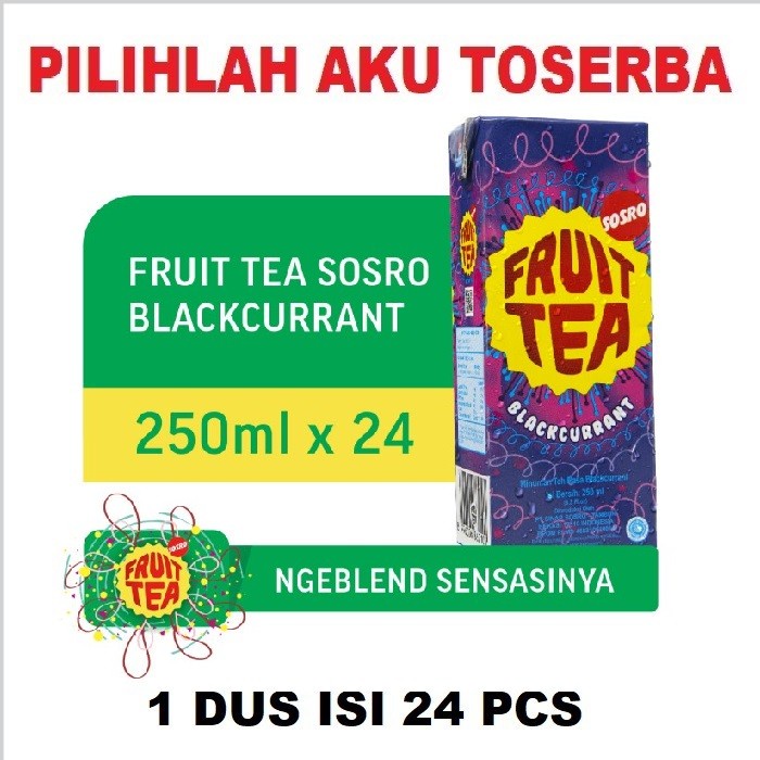 Jual Fruit Tea Sosro BLACKCURRANT Kotak 250 ml - ( HARGA 1 DUS ISI 24 ) | Shopee Indonesia