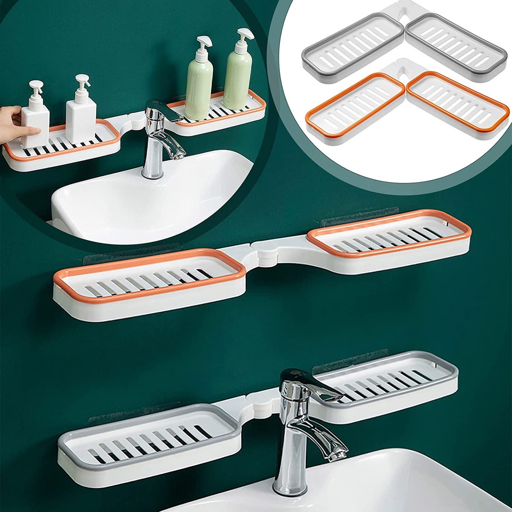 Jual Rak Tempel LIpat Sudut Corner Foldable Shelf Rack | Shopee Indonesia