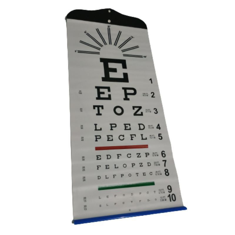 Jual Snellen Chart Abjad Bahan Kain Bisa Di Gantung/ Alat Tes Periksa ...