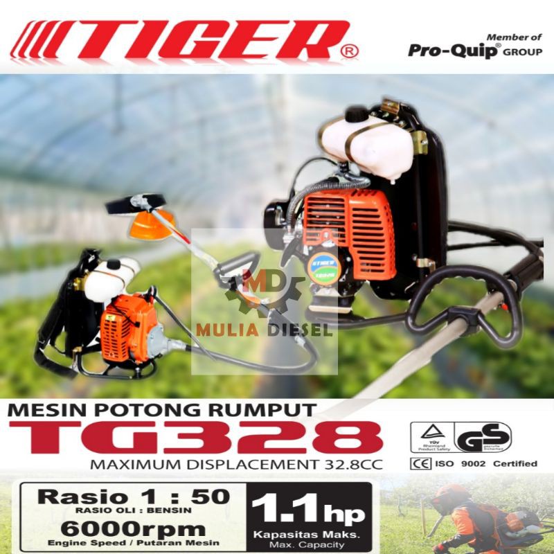 Jual Mesin potong rumput ranting / brushcutter TIGER TG 328 | Shopee ...
