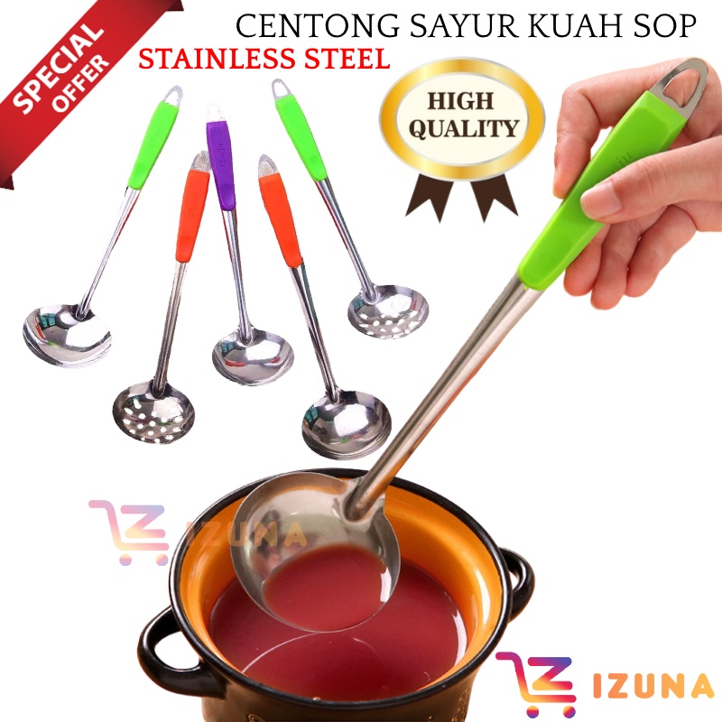 Jual [IZUNA] CENTONG IRUS TANGGUNG / CENTONG SOP KUAH STAINLESS STEEL ...