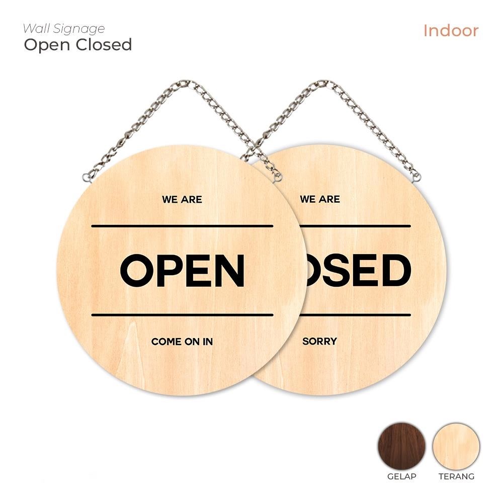 Jual papan tanda open close - signage open closed | Shopee Indonesia