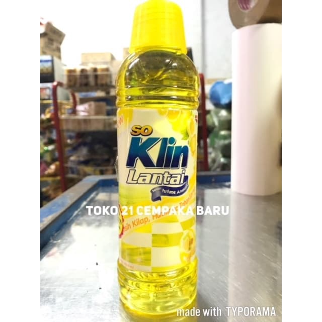 Jual So Klin Lantai CITRUS LEMON BOTOL 450ml | SoKlin Lantai KUNING 450 ...