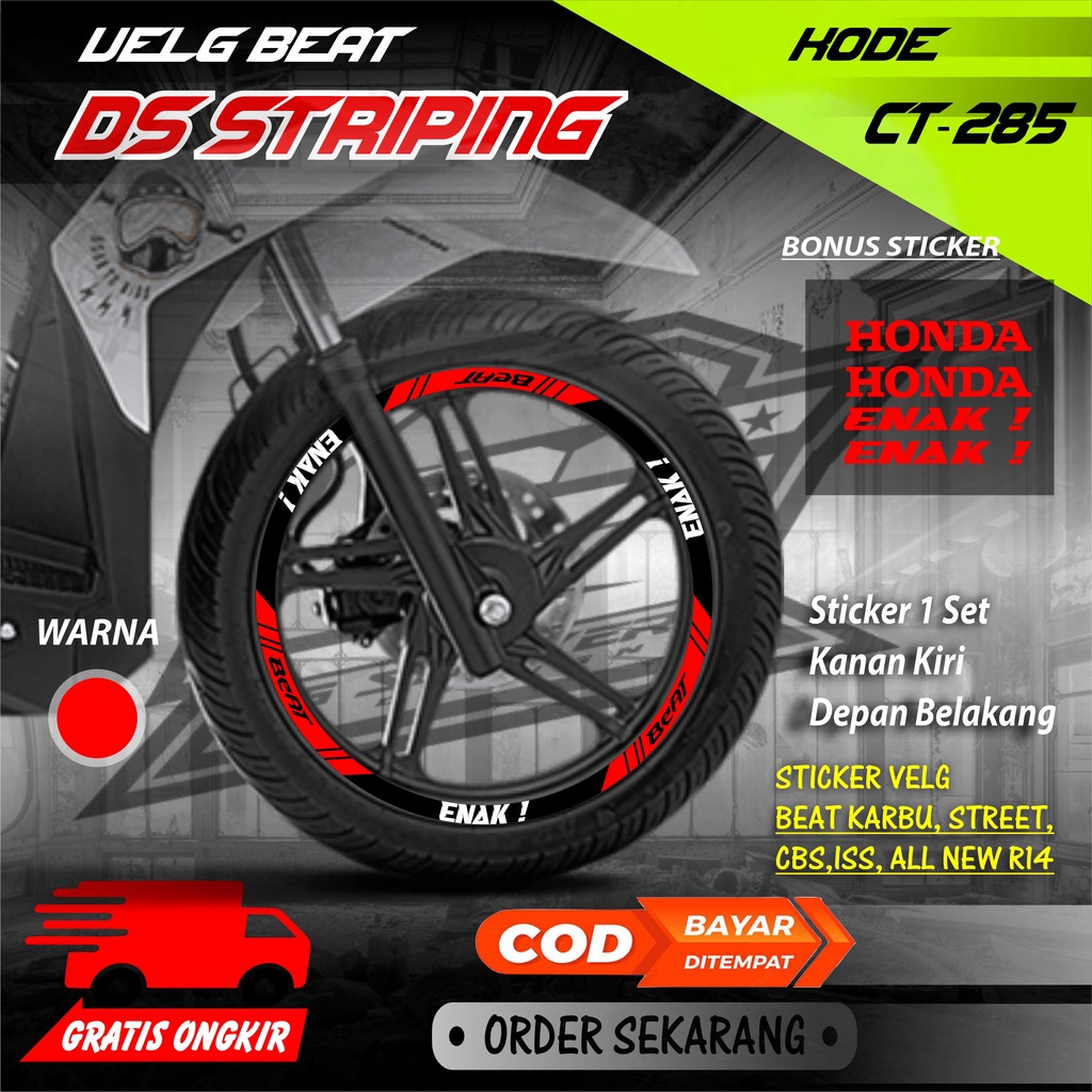 Jual OS Ct-285 Cutting Stiker Velg Beat Ring 14 variasi pelek motor ...