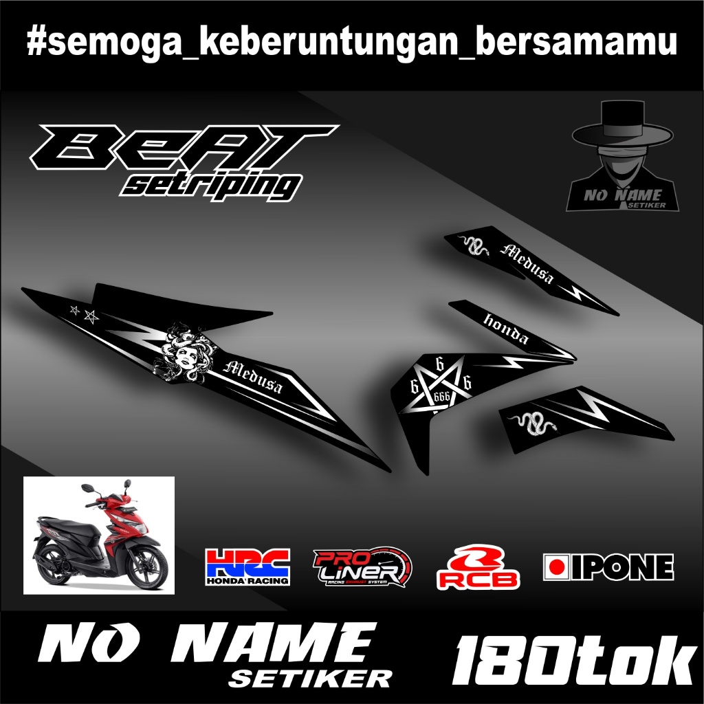 Jual Striping stiker setiker Motor Beat (180tok) 2016 2017 2018 2019 Fi ...