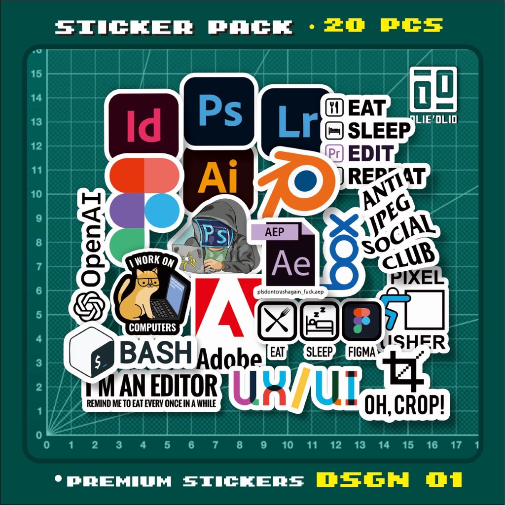 Jual STICKER PACK AESTETIK LOGO DESIGN STIKER DESIGNER ADOBE| STICKER ...