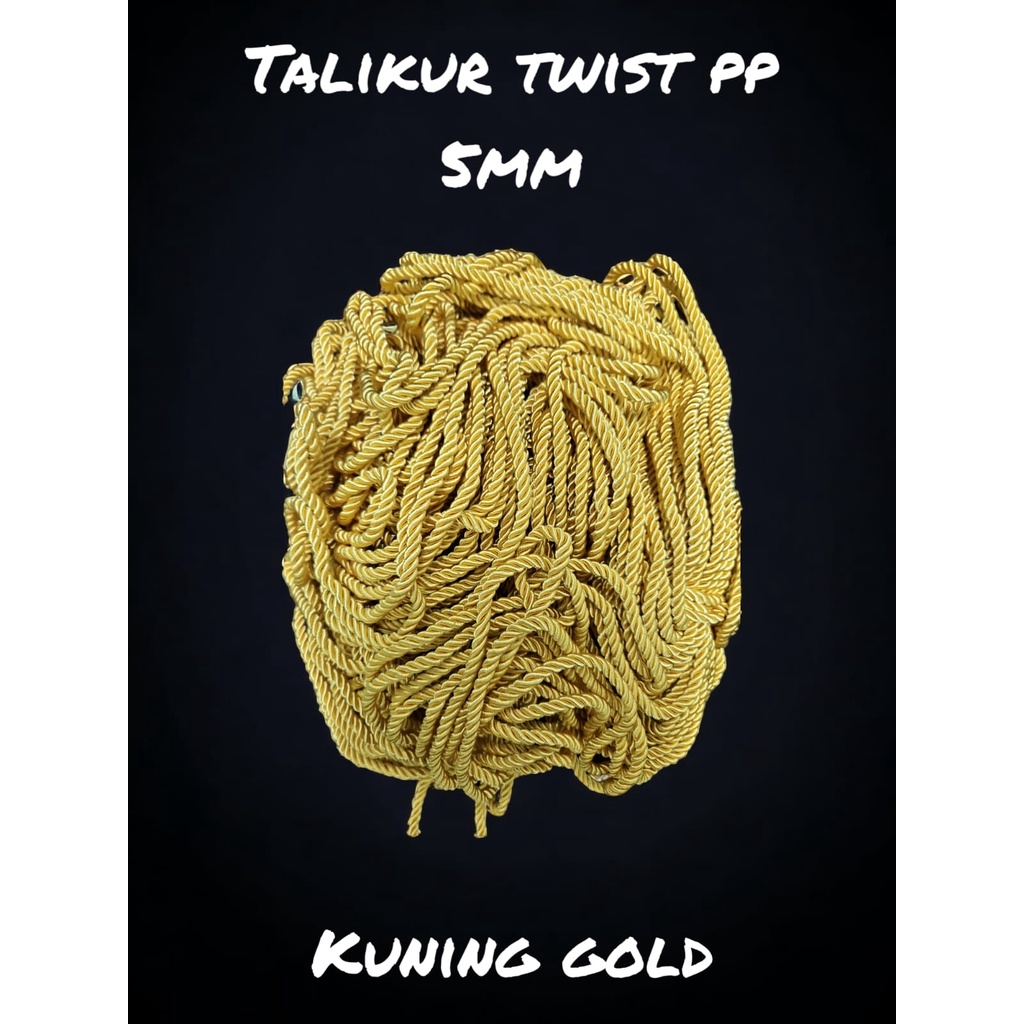 Jual TALI KUR TWIST PP KUNING GOLD ( 100 M ) | Shopee Indonesia