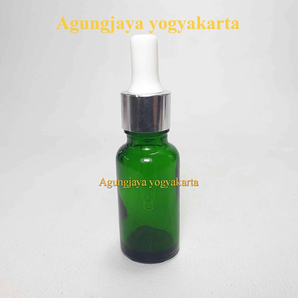 Jual Botol Kaca Serum 20 ml Hijau Original Tutup Pipet / Botol Kaca ...