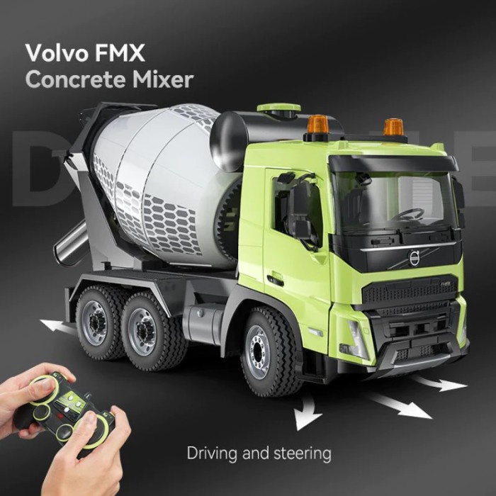 Jual Double E E508-003 Remote Control 1:20 Volvo FMX Concrete Mixer Toy ...