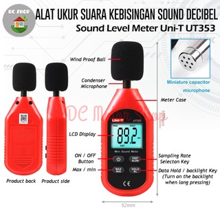 Jual Sound Level Meter Uni-T UT353 Alat Ukur Suara Kebisingan Sound ...