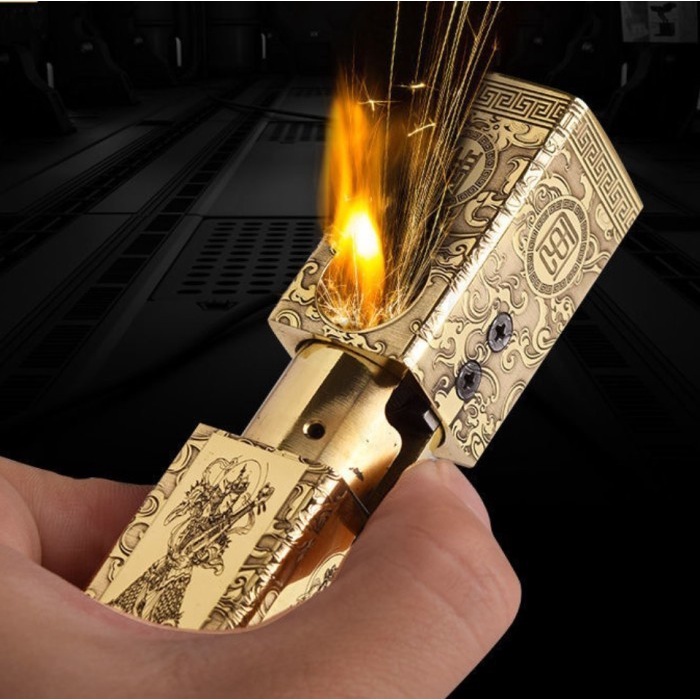 Jual Korek api vintage minyak War trench 1918 3D laser Skull | Shopee ...