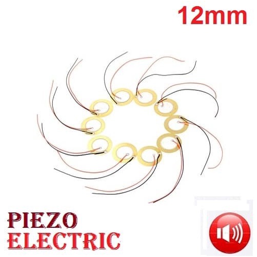 Jual Piezo Electric Ceramic Buzzer 12mm Element Sounder Sensor Sound Disc | Shopee Indonesia