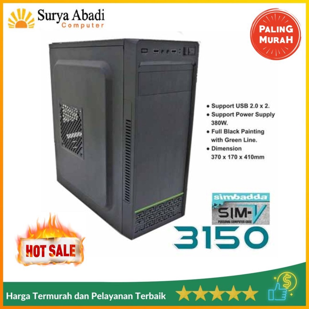 Jual CASING SIMBADDA SIM-V 3150 - INCLUDE PSU 380W | Termurah!! | Shopee Indonesia