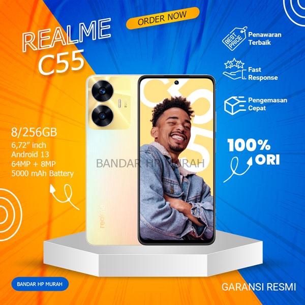 Jual Realme C55 8GB+8GB* | 256GB (Up to 16GB Dynamic RAM | 33W ...