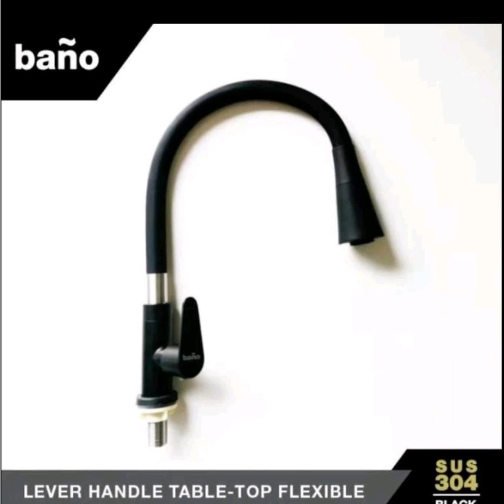 Jual Kran Angsa Terompet Bano Hitam Kran Kitchen Sink Terompet | Shopee ...