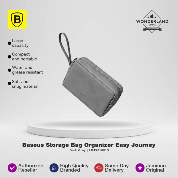 Jual Baseus Storage Bag Easy Journey Pouch Travel Organizer Bag Gadget ...