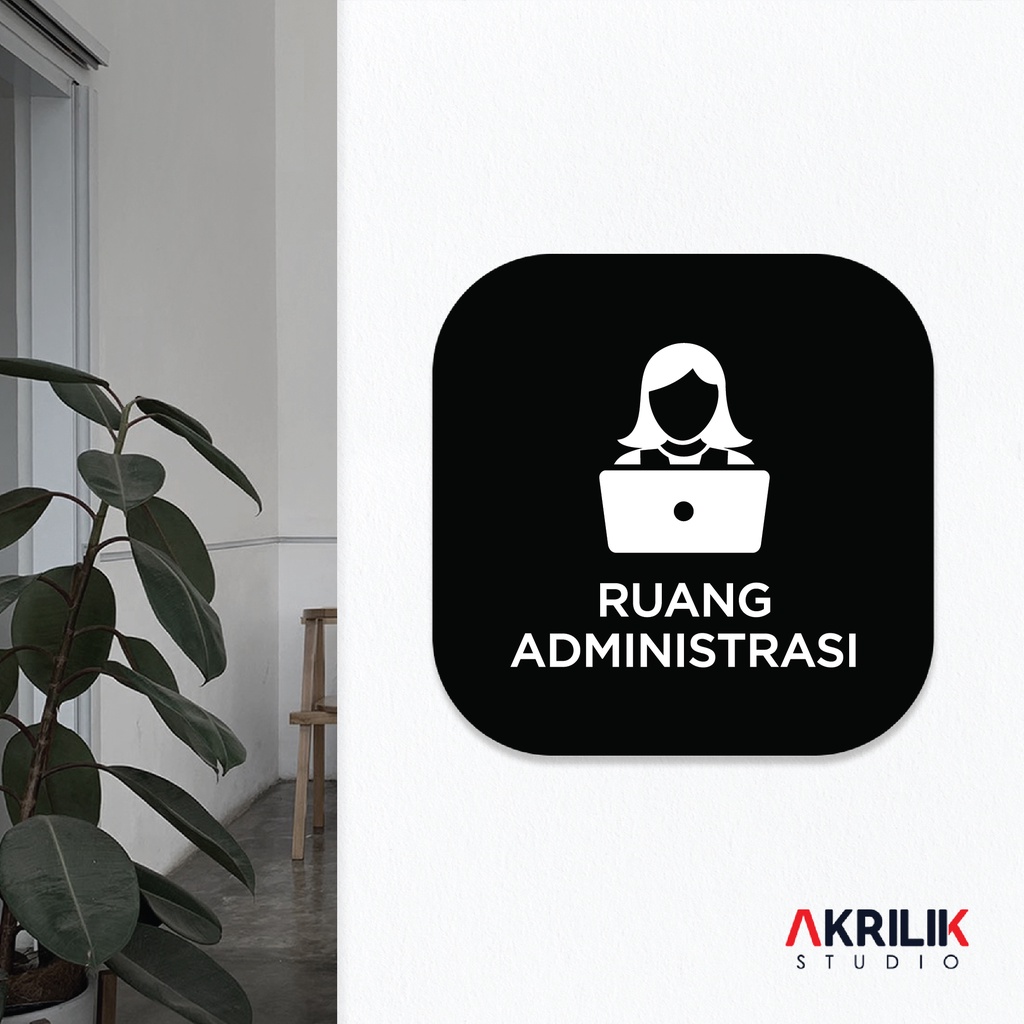 Jual Sign Board Akrilik Ruang Administrasi Papan Acrylic Signage Tempel ...
