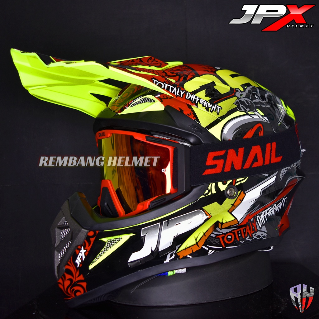 Jual HELM FULL FACE JPX MOTOCROSS FOX1 - X16 FLUO YELLOW DOFF PAKET ...