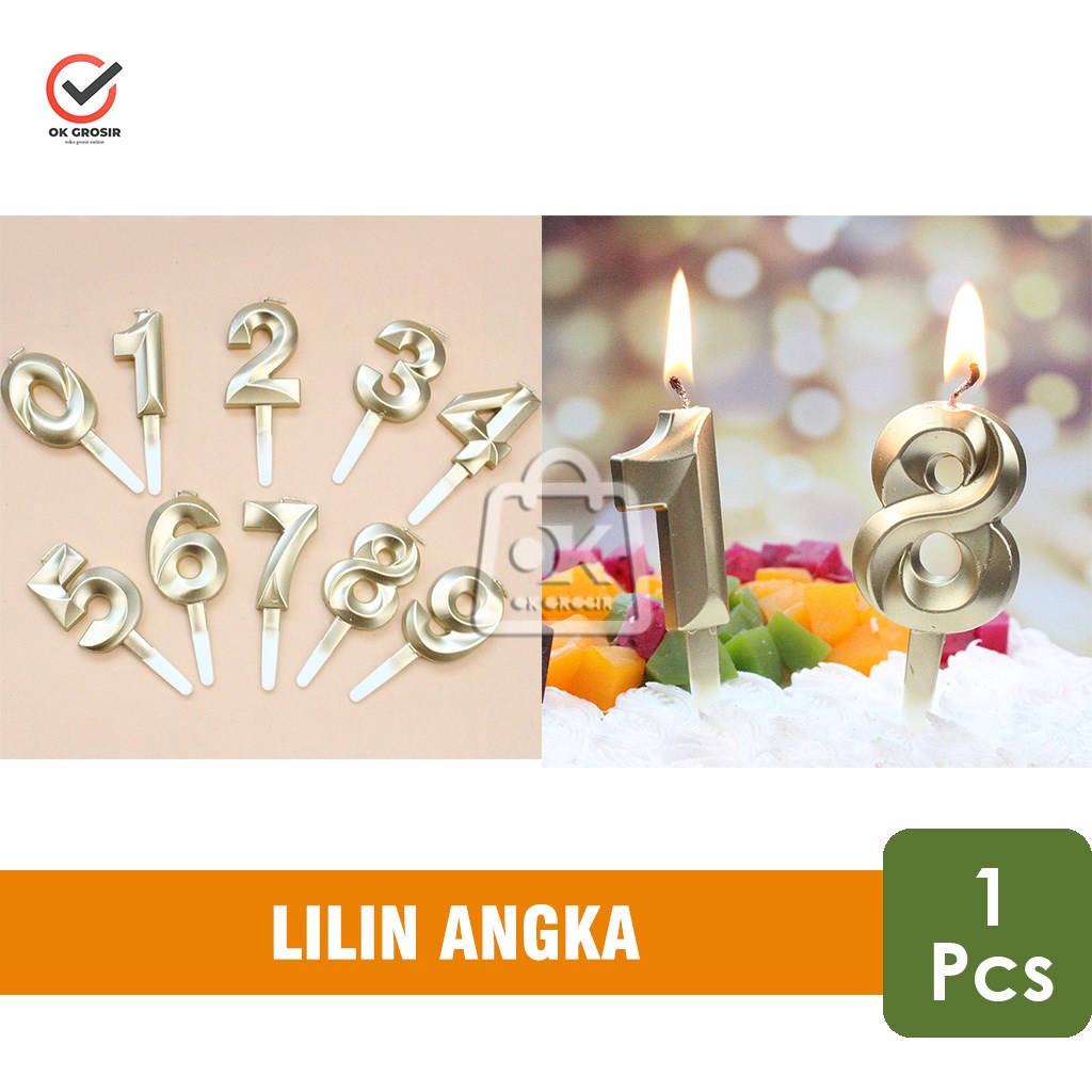 Jual Lilin Angka Diamond Gold / Lilin Ulang Tahun (1 Pcs) | Shopee ...